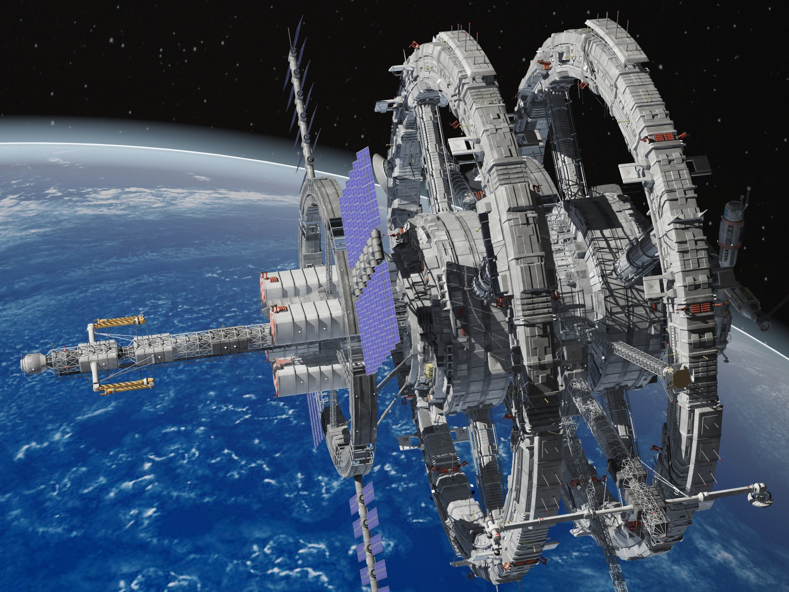3d model generic sci-fi space station