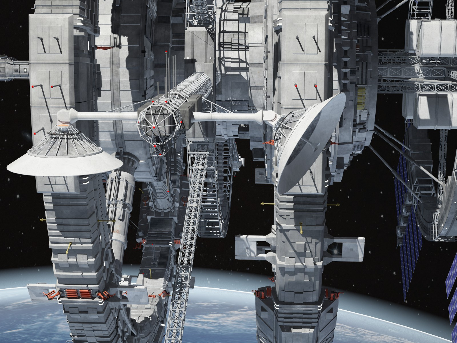 3d model generic sci-fi space station