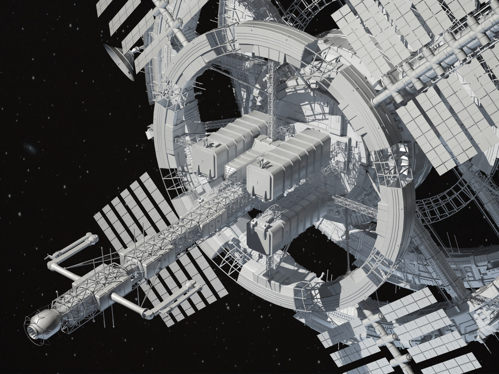 3d model generic sci-fi space station
