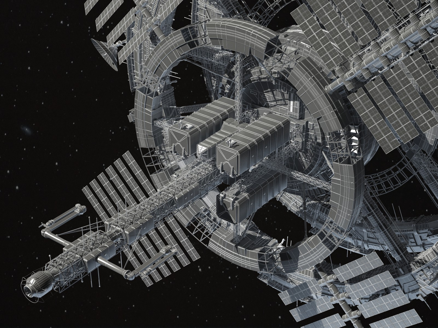 3d model generic sci-fi space station
