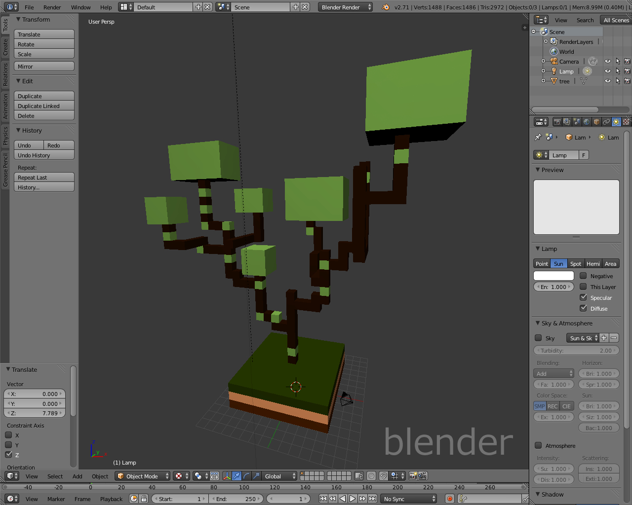 free obj model tree block
