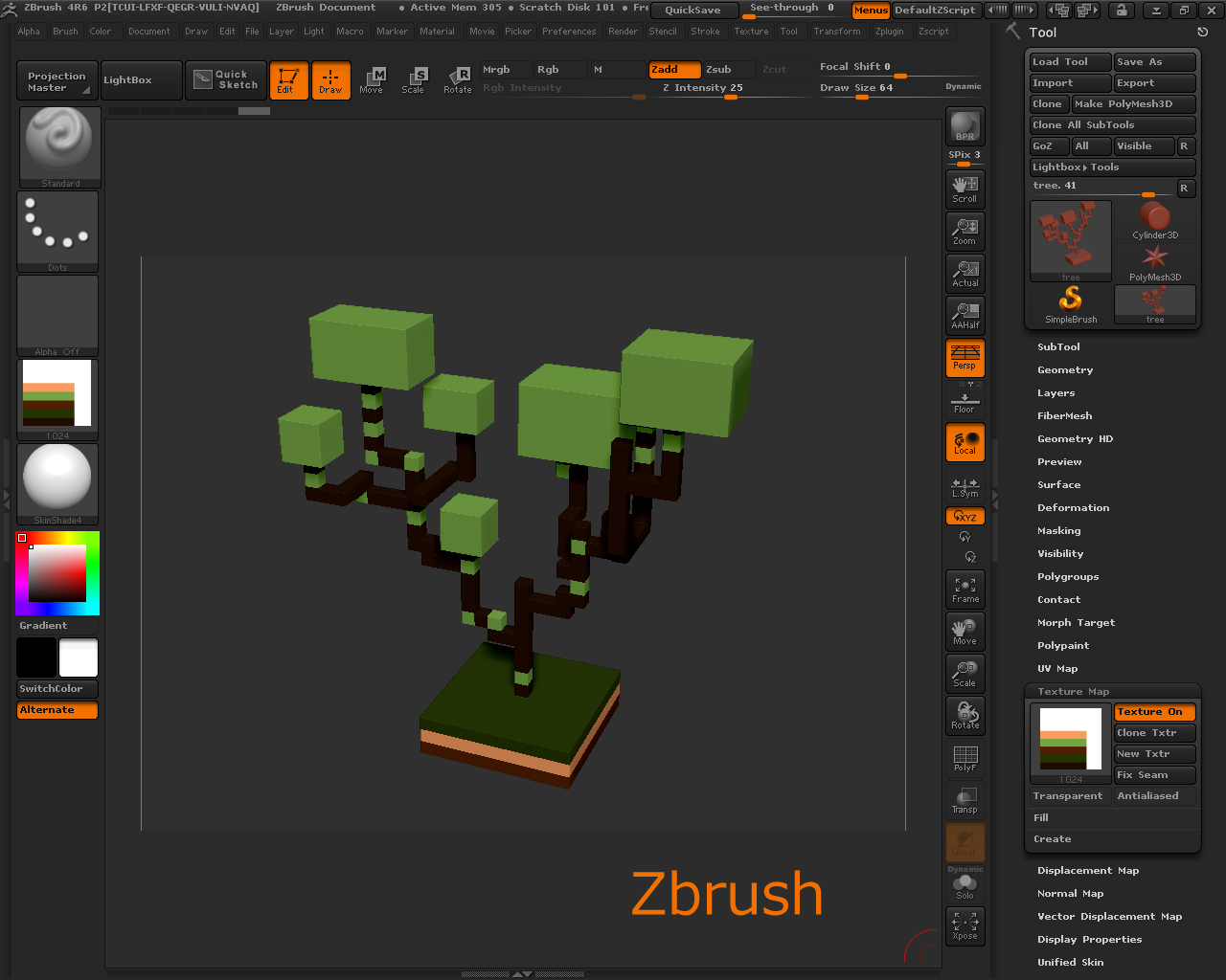 free obj model tree block