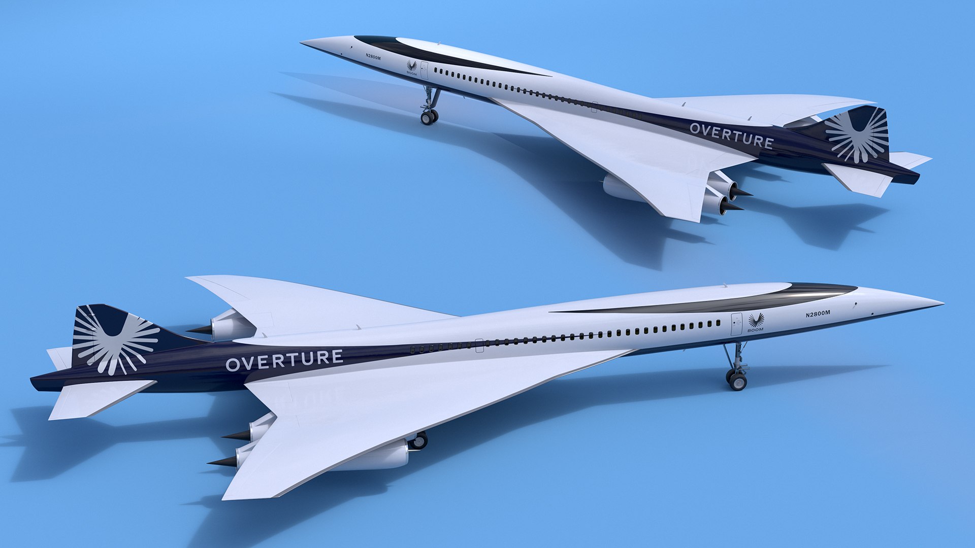 3D Overture Supersonic Jet Aircraft Rigged For Cinema 4D Model ...