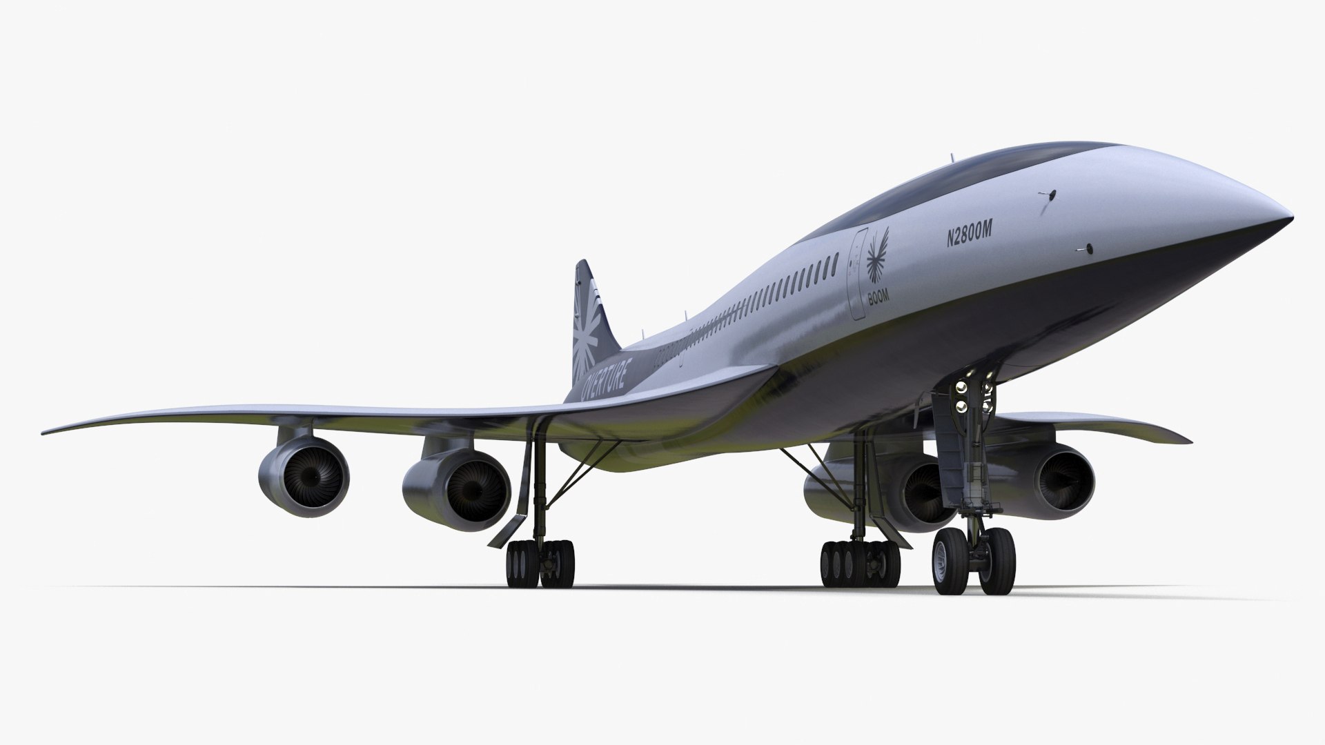 3D Overture Supersonic Jet Aircraft Rigged For Cinema 4D Model ...