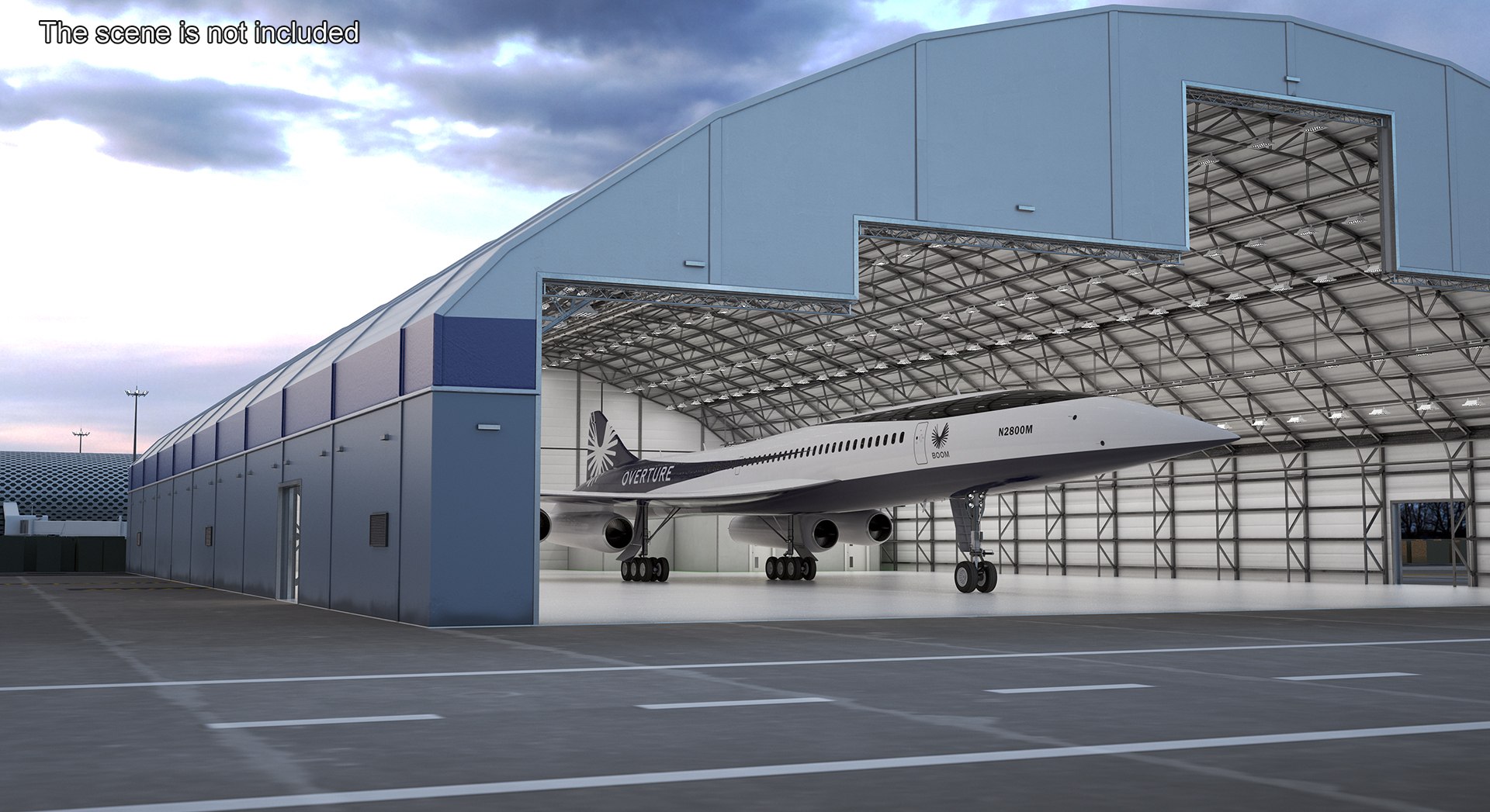 3D Overture Supersonic Jet Aircraft Rigged For Cinema 4D Model ...