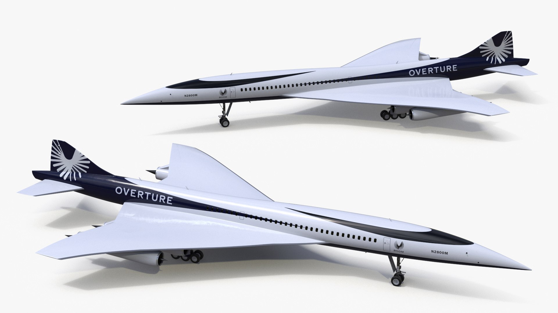 3D Overture Supersonic Jet Aircraft Rigged For Cinema 4D Model ...