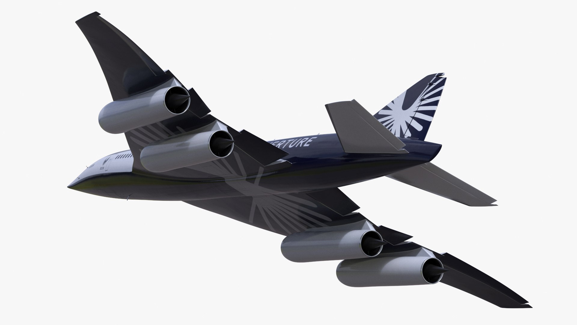 3D Overture Supersonic Jet Aircraft Rigged For Cinema 4D Model ...