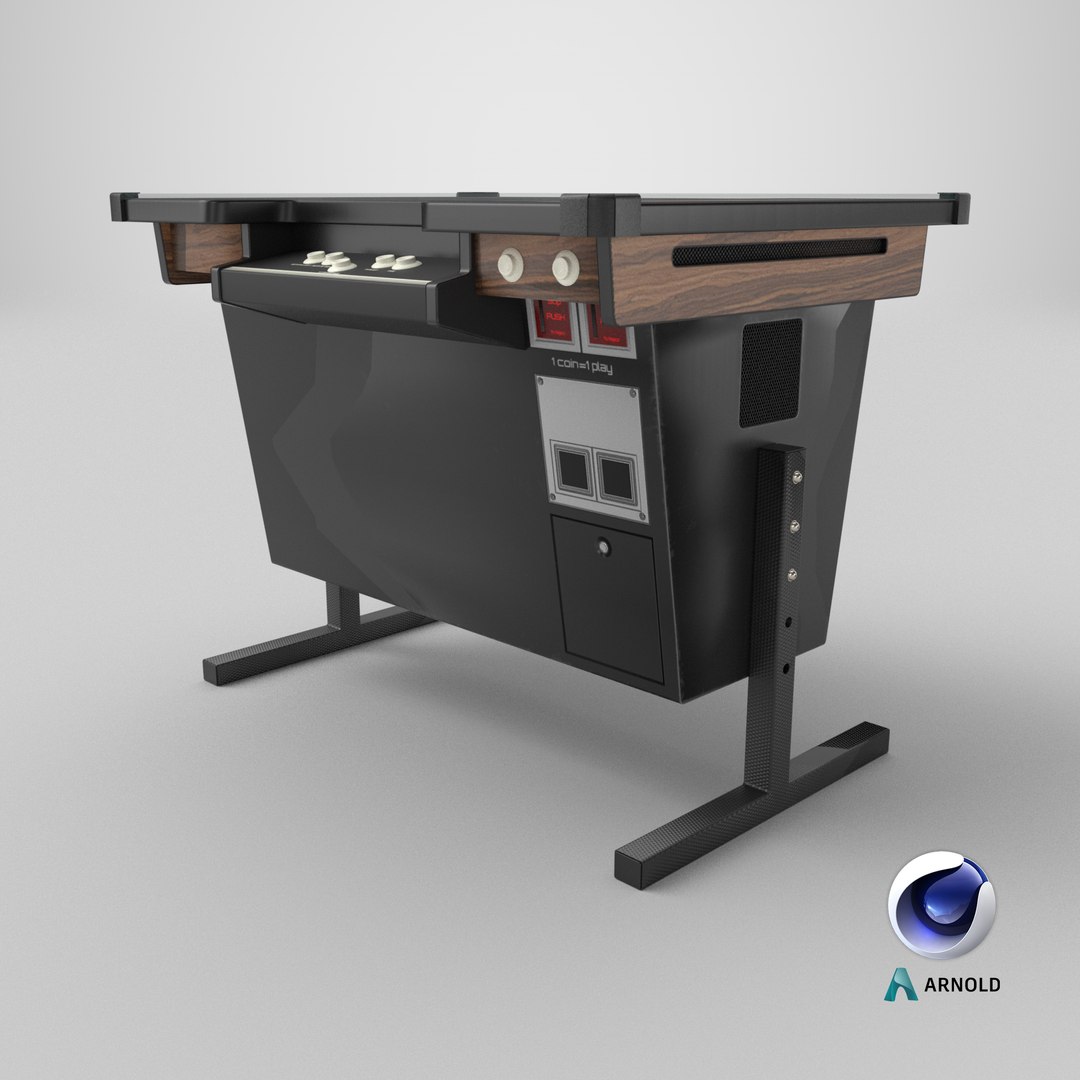 3D Asteroids Arcade Cocktail Cabinet - TurboSquid 2237509