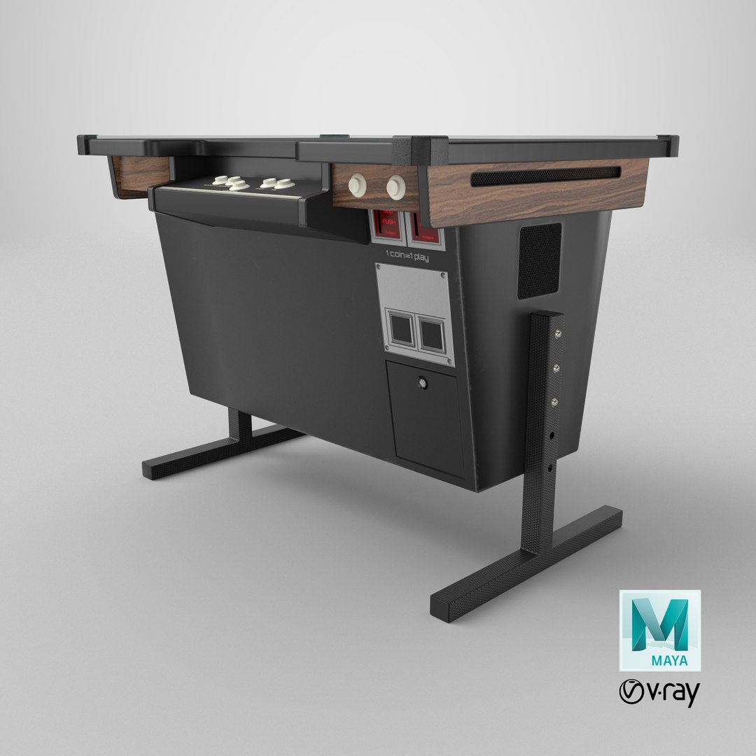 3D Asteroids Arcade Cocktail Cabinet - TurboSquid 2237509