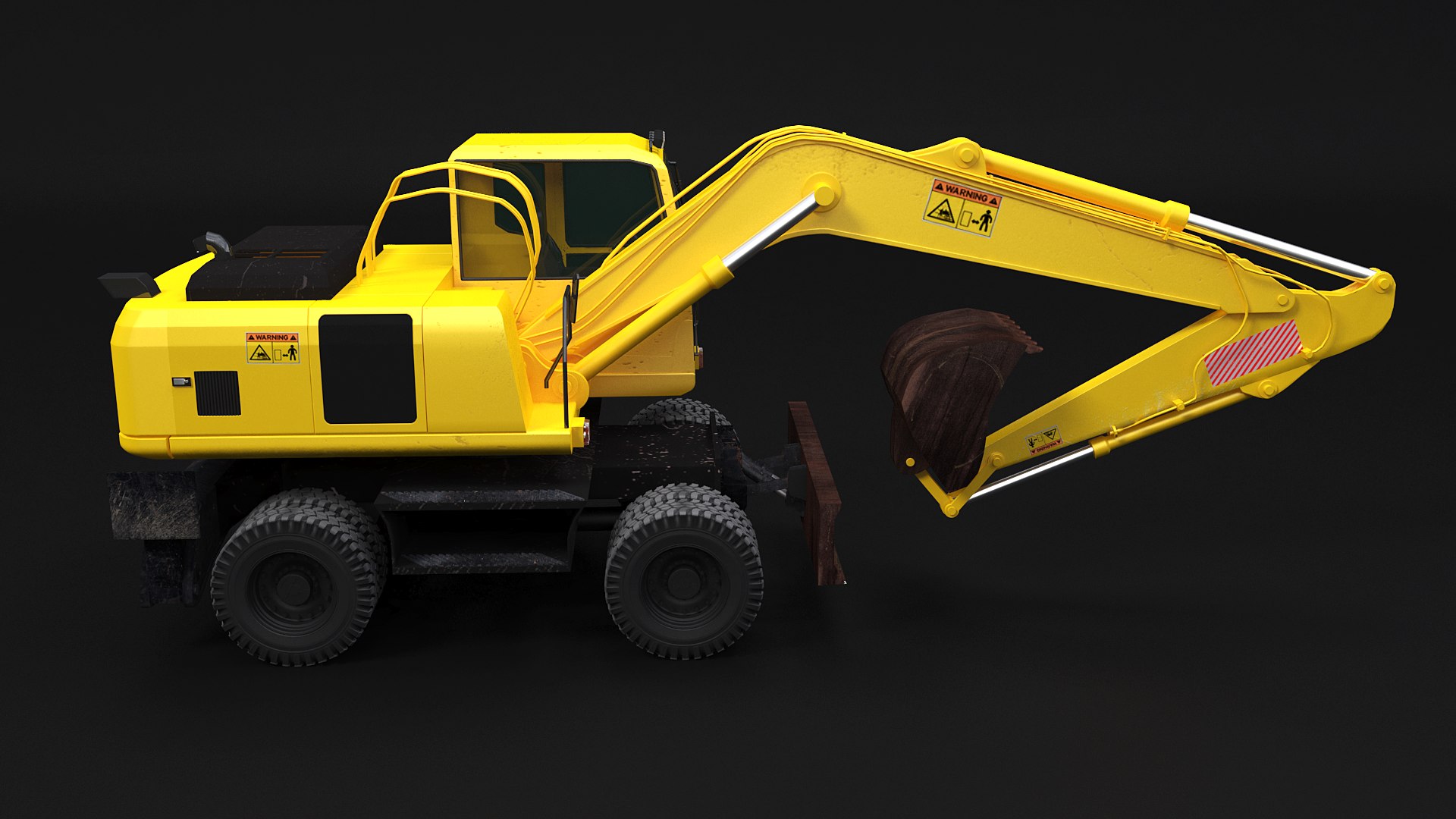 Generic Wheeled Excavator G21 3D Model - TurboSquid 1824912