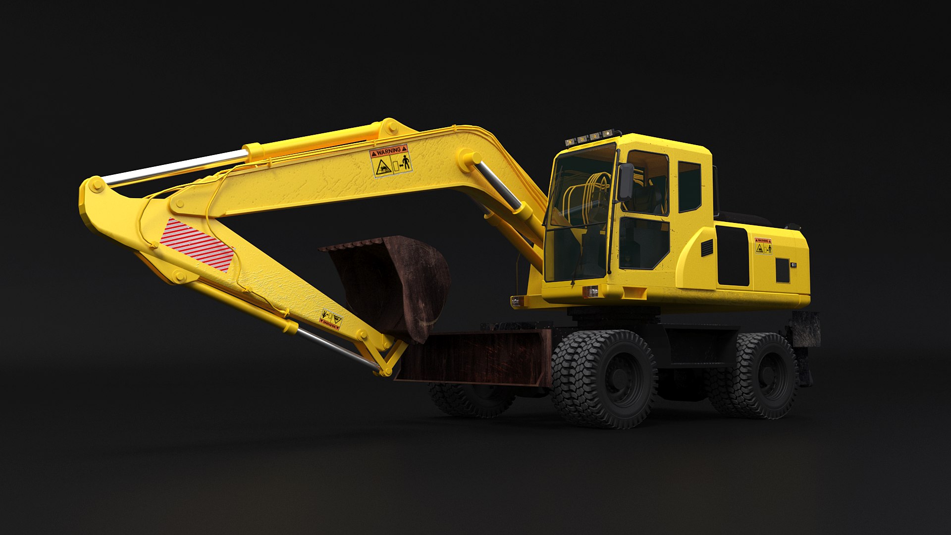 Generic Wheeled Excavator G21 3D Model - TurboSquid 1824912