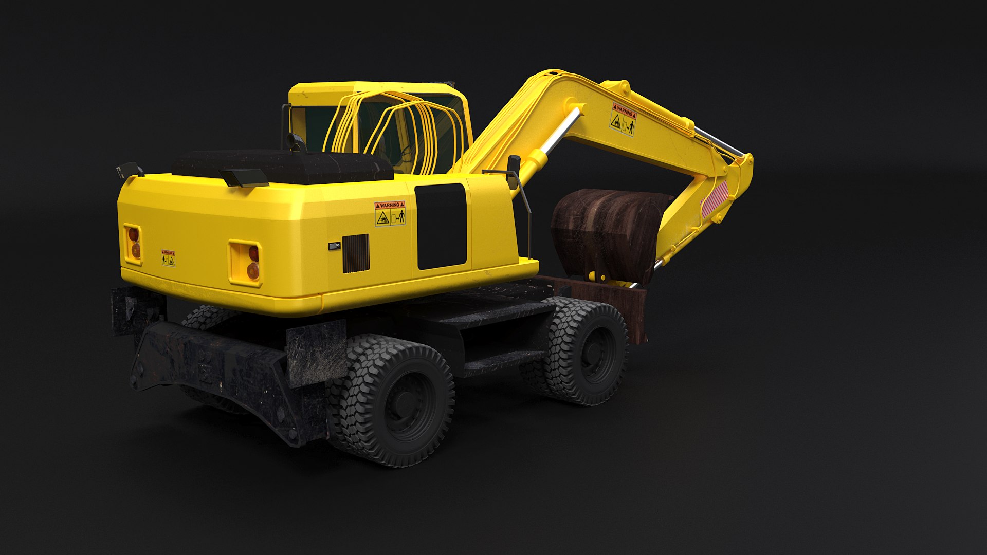 Generic Wheeled Excavator G21 3D Model - TurboSquid 1824912