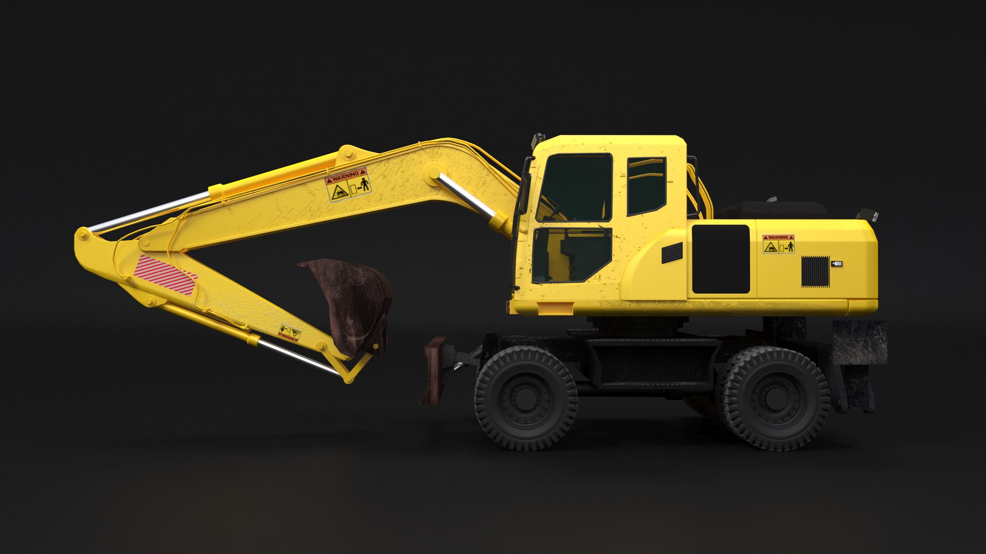 Generic Wheeled Excavator G21 3D Model - TurboSquid 1824912