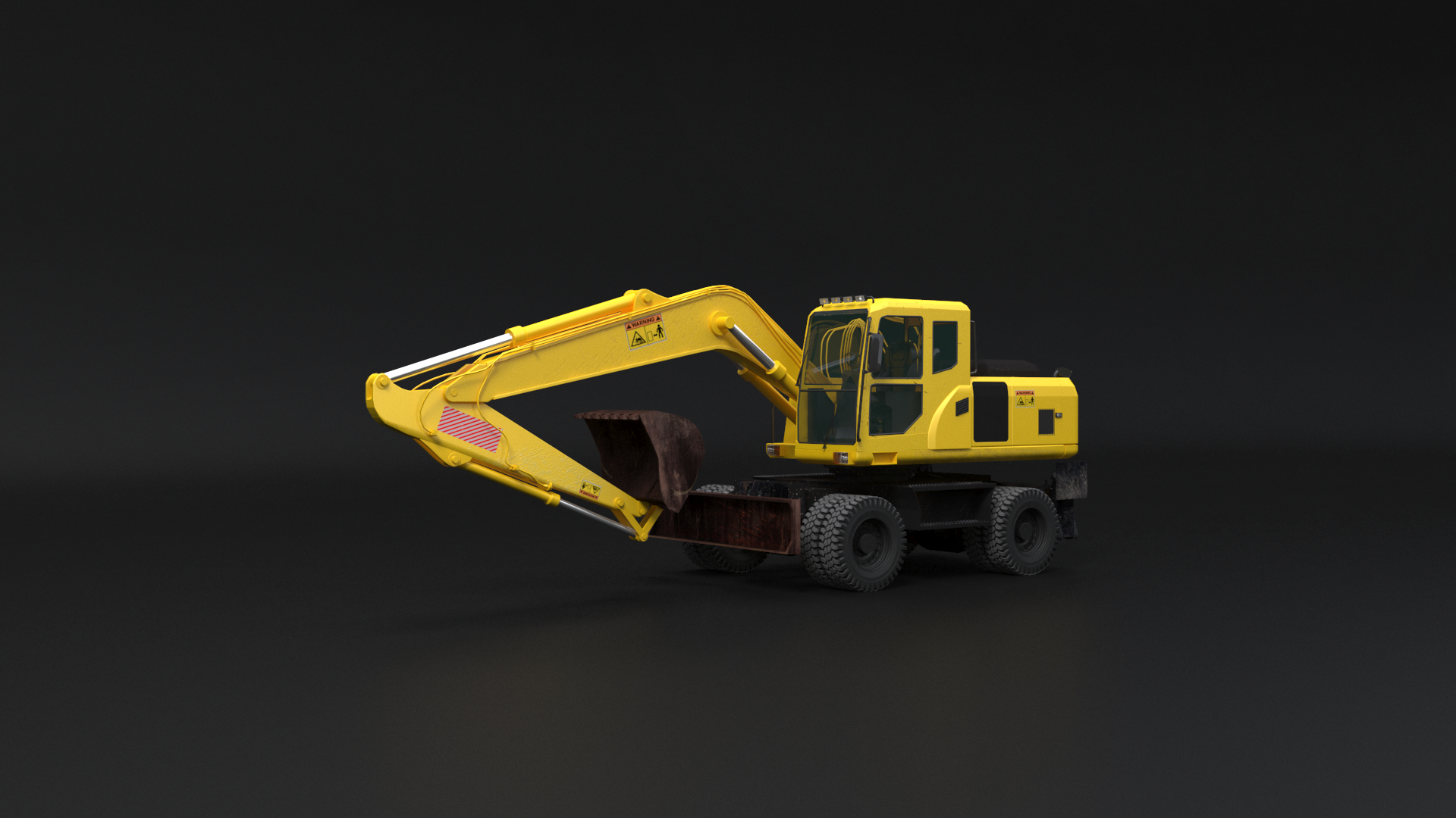 Generic Wheeled Excavator G21 3D Model - TurboSquid 1824912