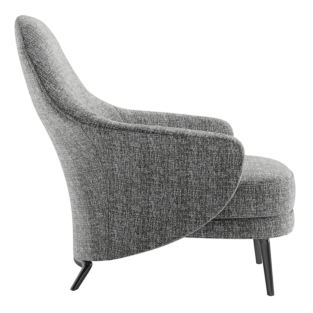 Minotti Angie Armchair 3D Model - TurboSquid 1970136