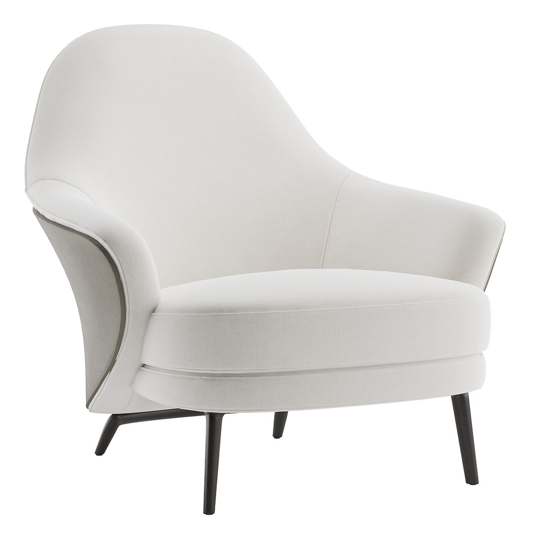 Minotti Angie Armchair 3D Model - TurboSquid 1970136
