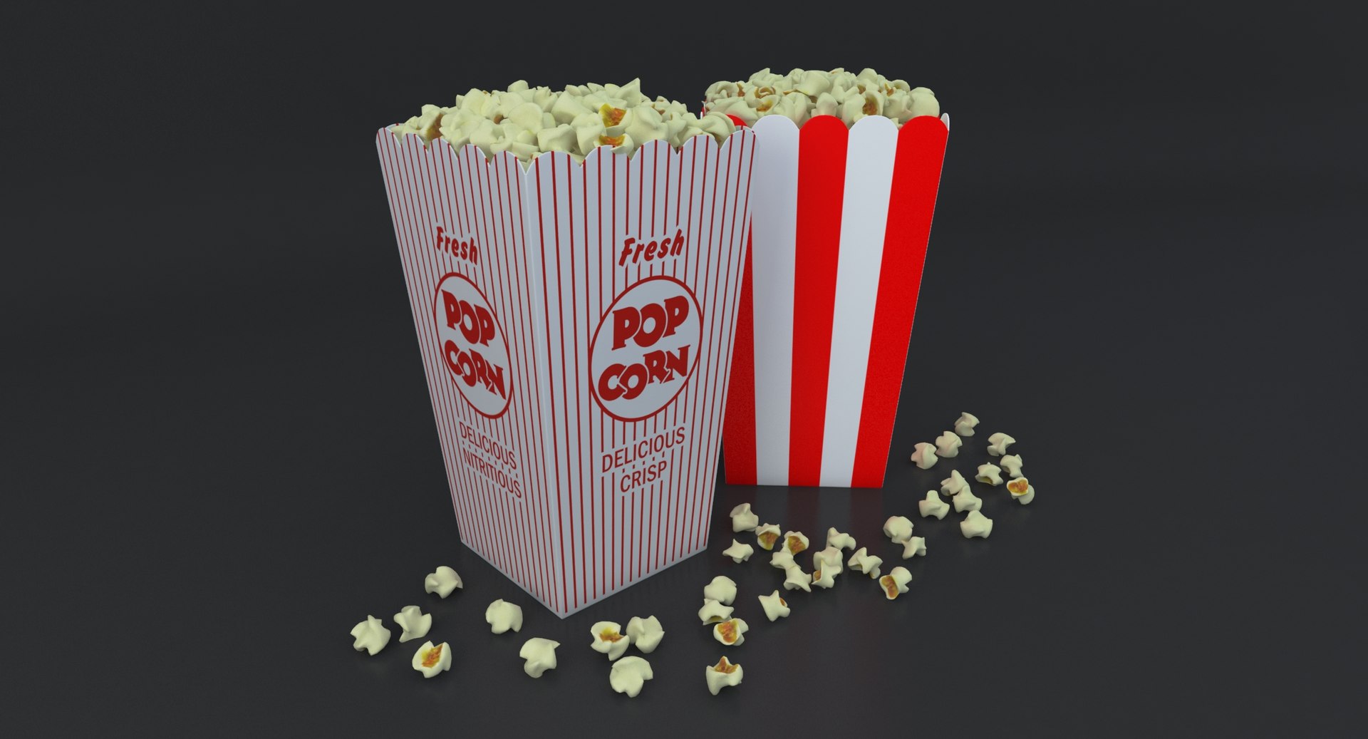 Popcorns boxes 3D model - TurboSquid 1361469