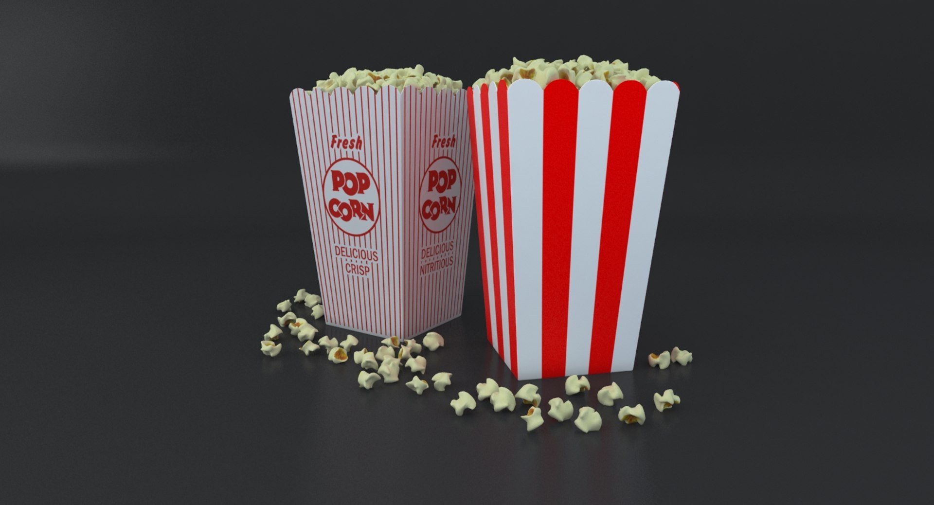 Popcorns boxes 3D model - TurboSquid 1361469