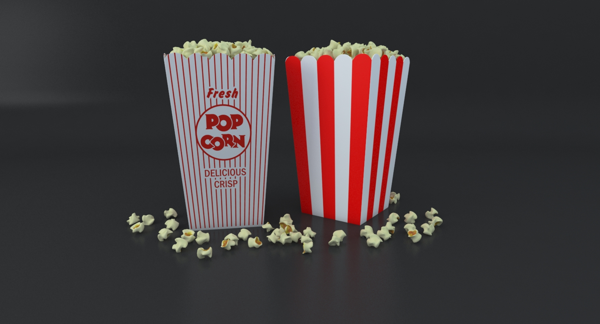 Popcorns boxes 3D model - TurboSquid 1361469