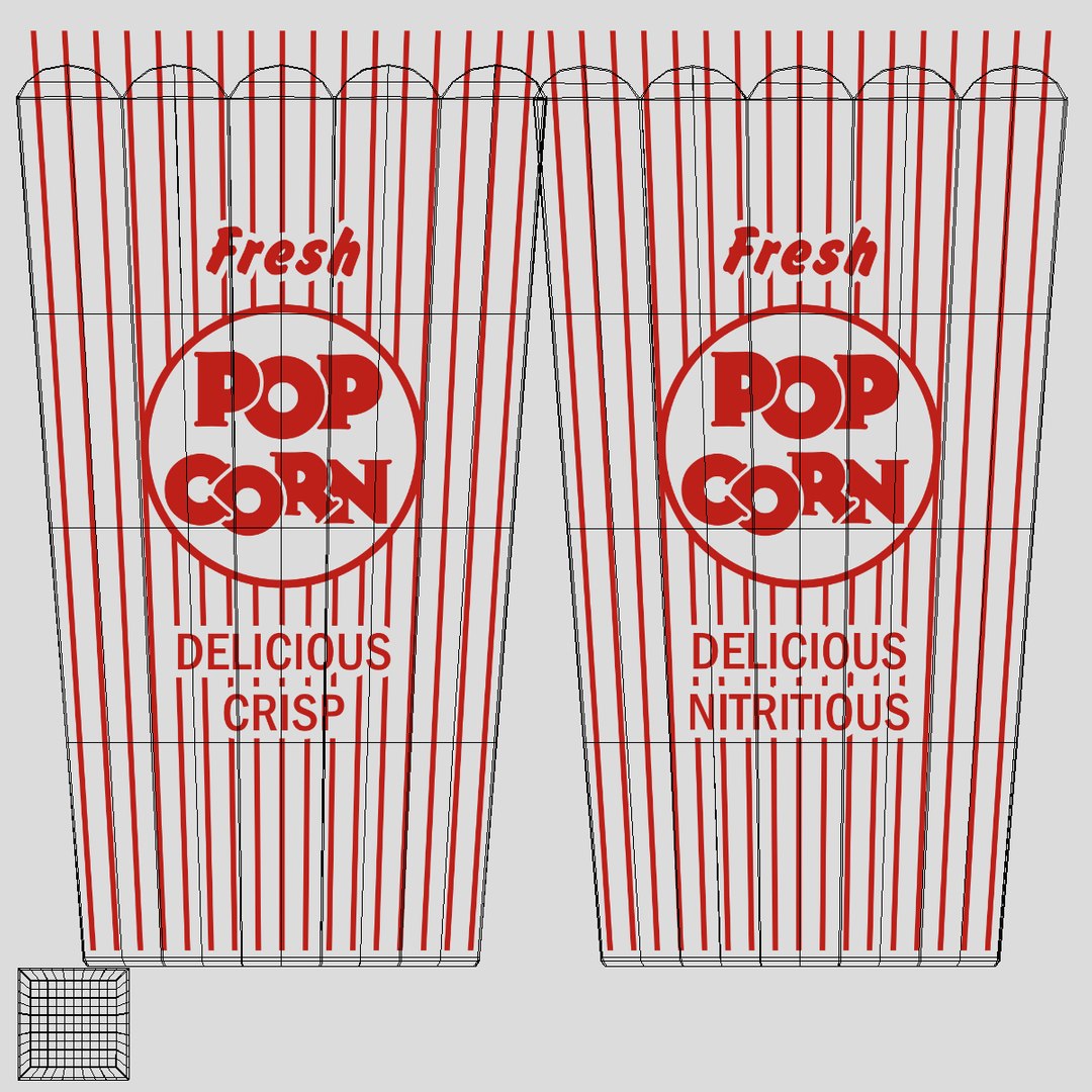 Popcorns boxes 3D model - TurboSquid 1361469