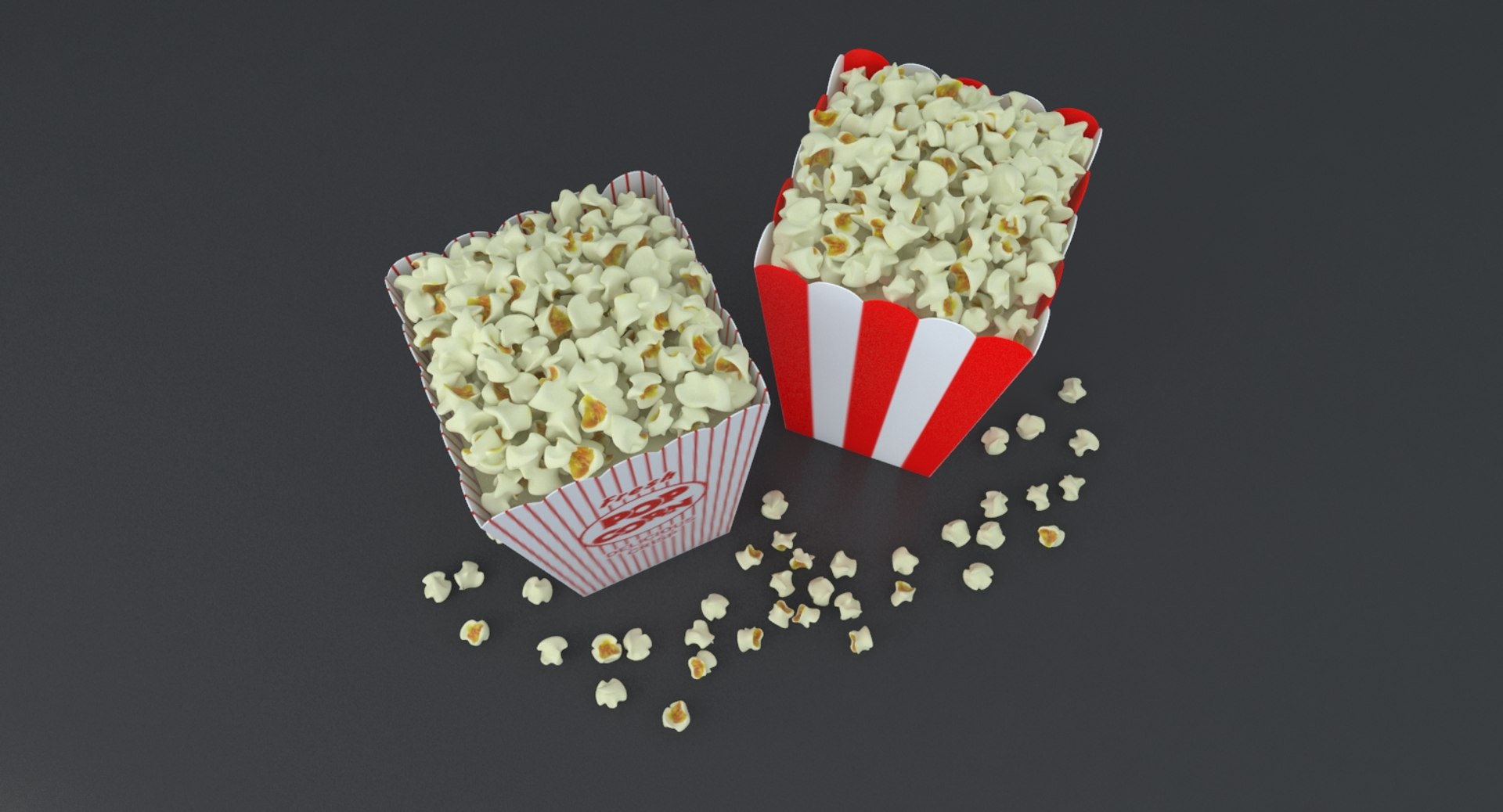 Popcorns boxes 3D model - TurboSquid 1361469