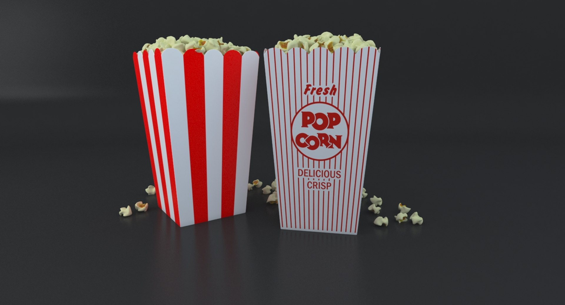 Popcorns boxes 3D model - TurboSquid 1361469