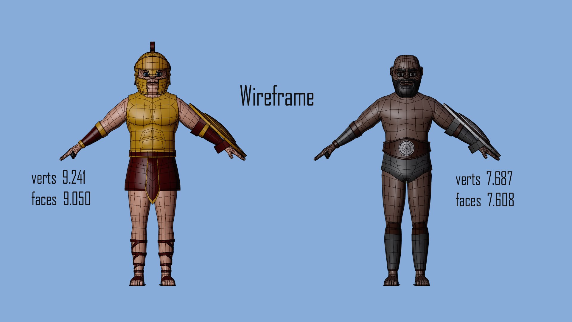 Cartoon characters gladiators 3D - TurboSquid 2099833