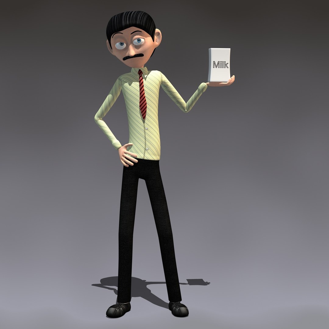 3d Model Cartoon Character Anchor Presenter