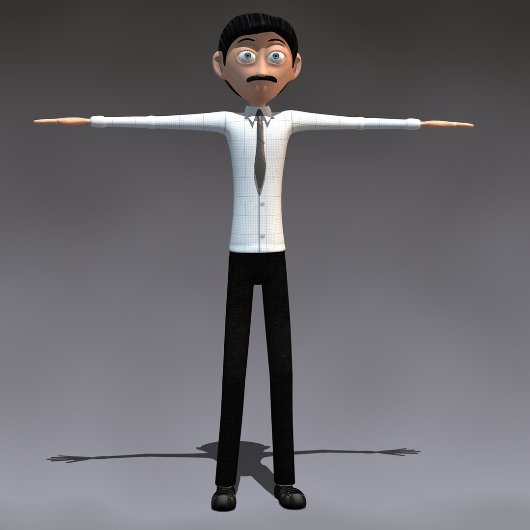 3d Model Cartoon Character Anchor Presenter
