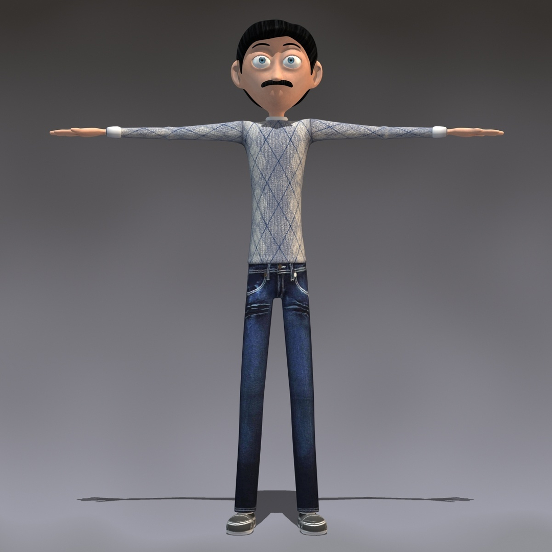 3d Model Cartoon Character Anchor Presenter