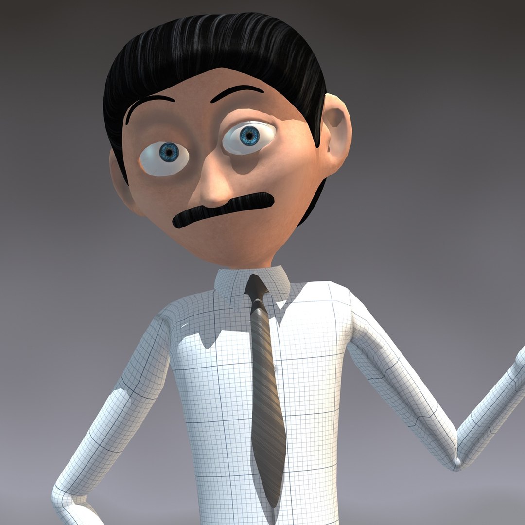 3d Model Cartoon Character Anchor Presenter