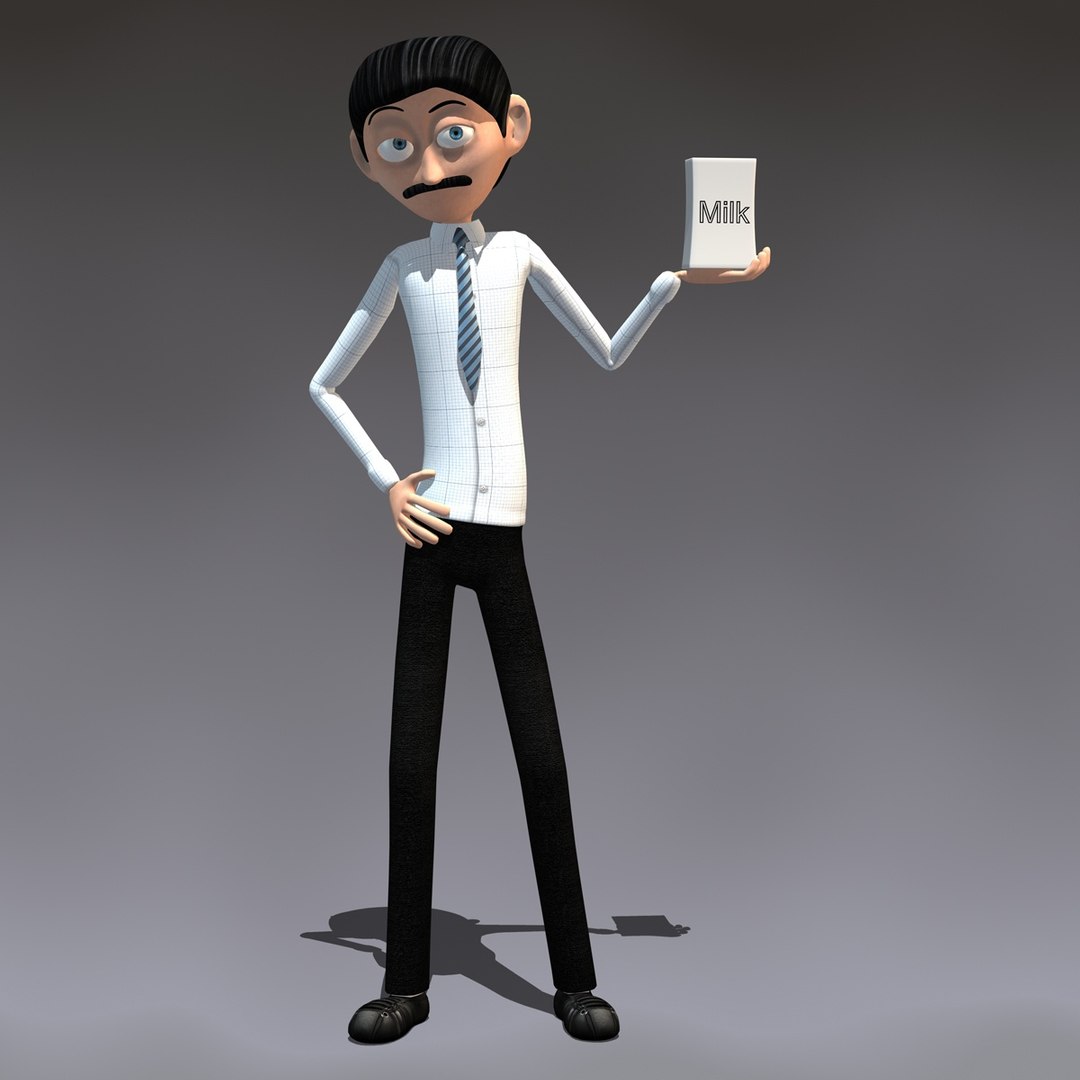 3d Model Cartoon Character Anchor Presenter
