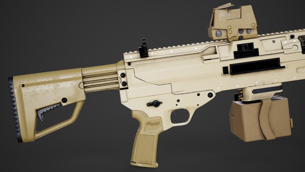 modelo 3d Ametralladora SIG Sauer XM250 2022 - TurboSquid 1973067