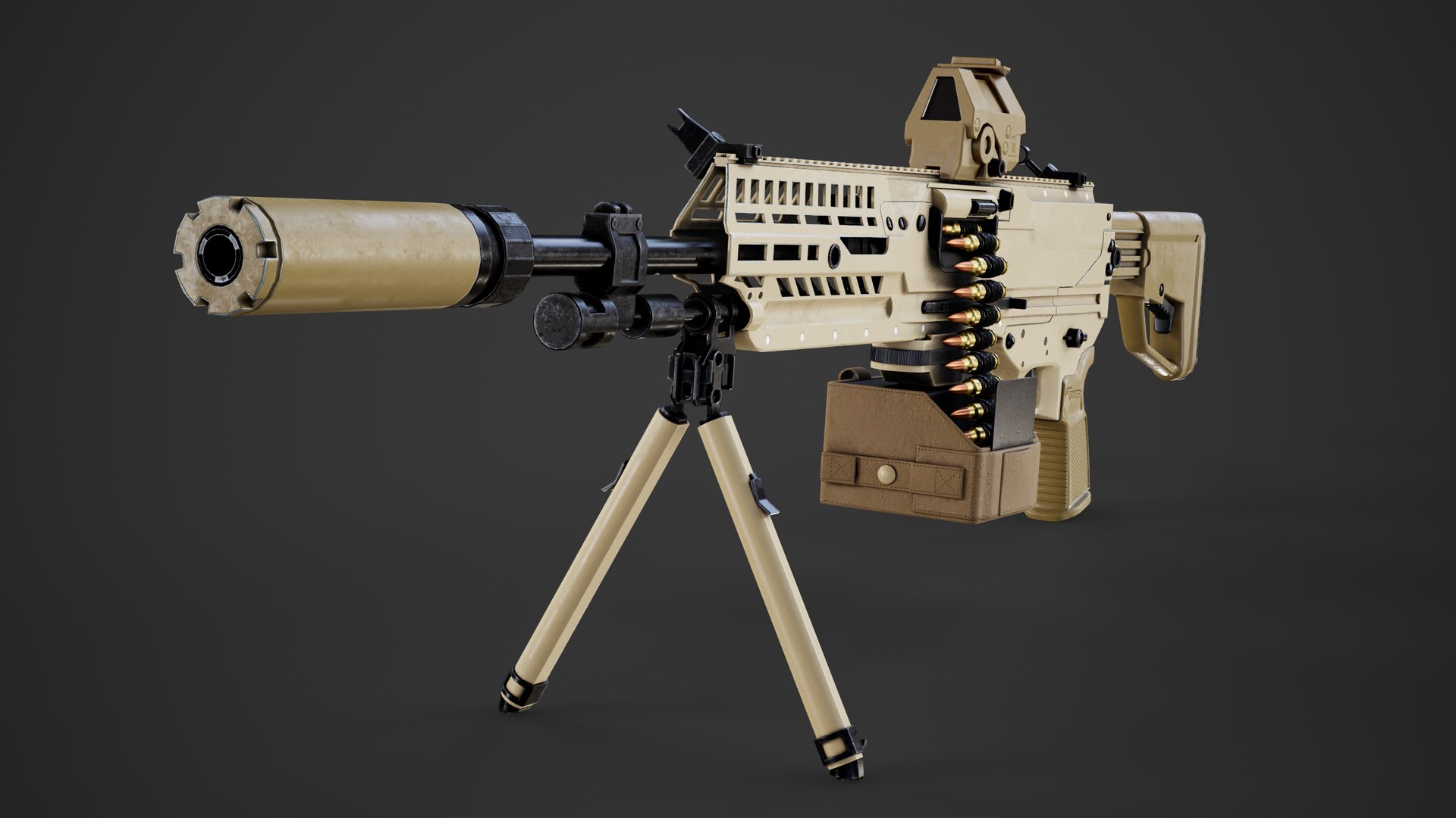 3D SIG Sauer XM250 Machine Gun 2022 Model - TurboSquid 1973067