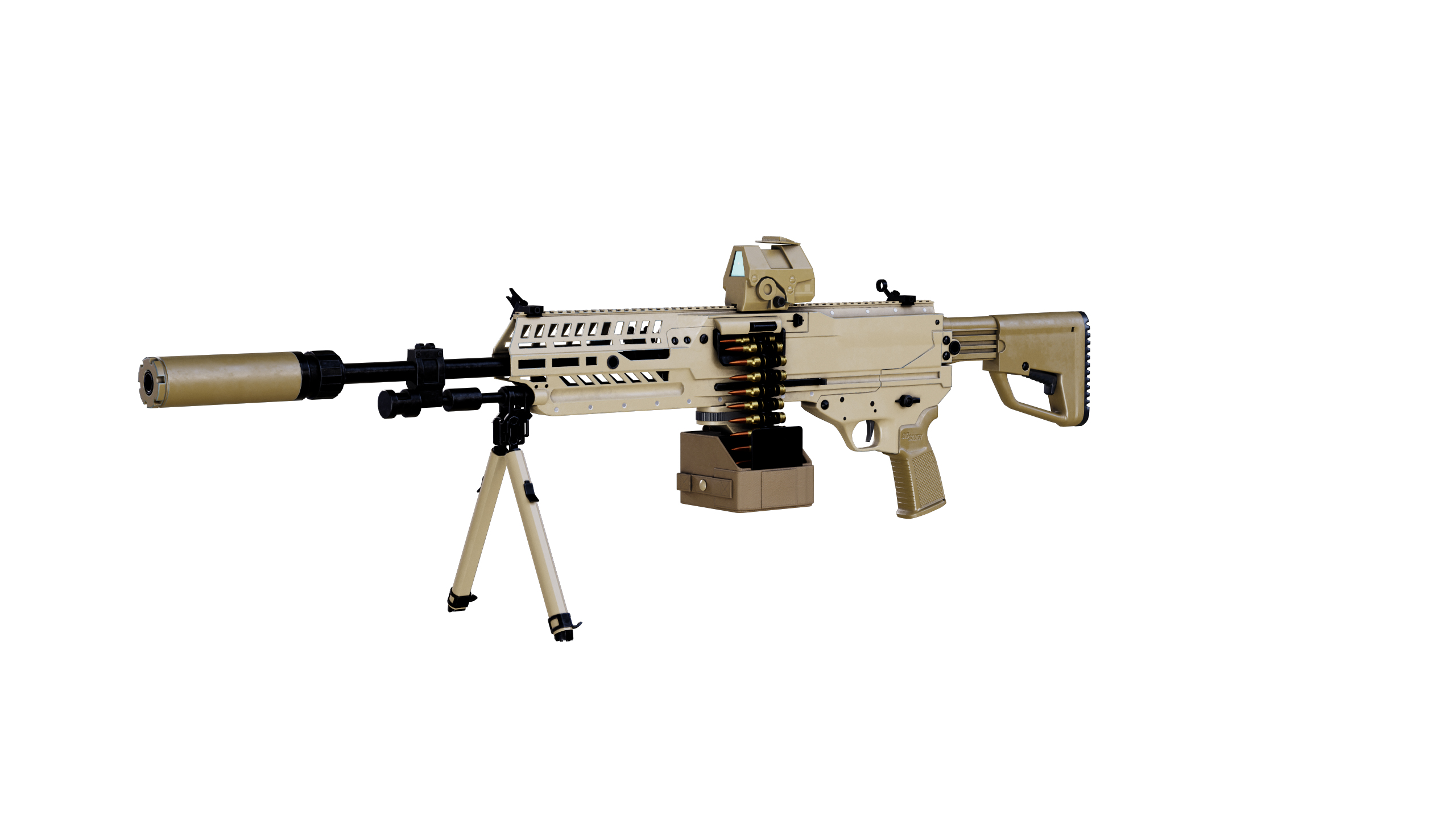 modelo 3d Ametralladora SIG Sauer XM250 2022 - TurboSquid 1973067