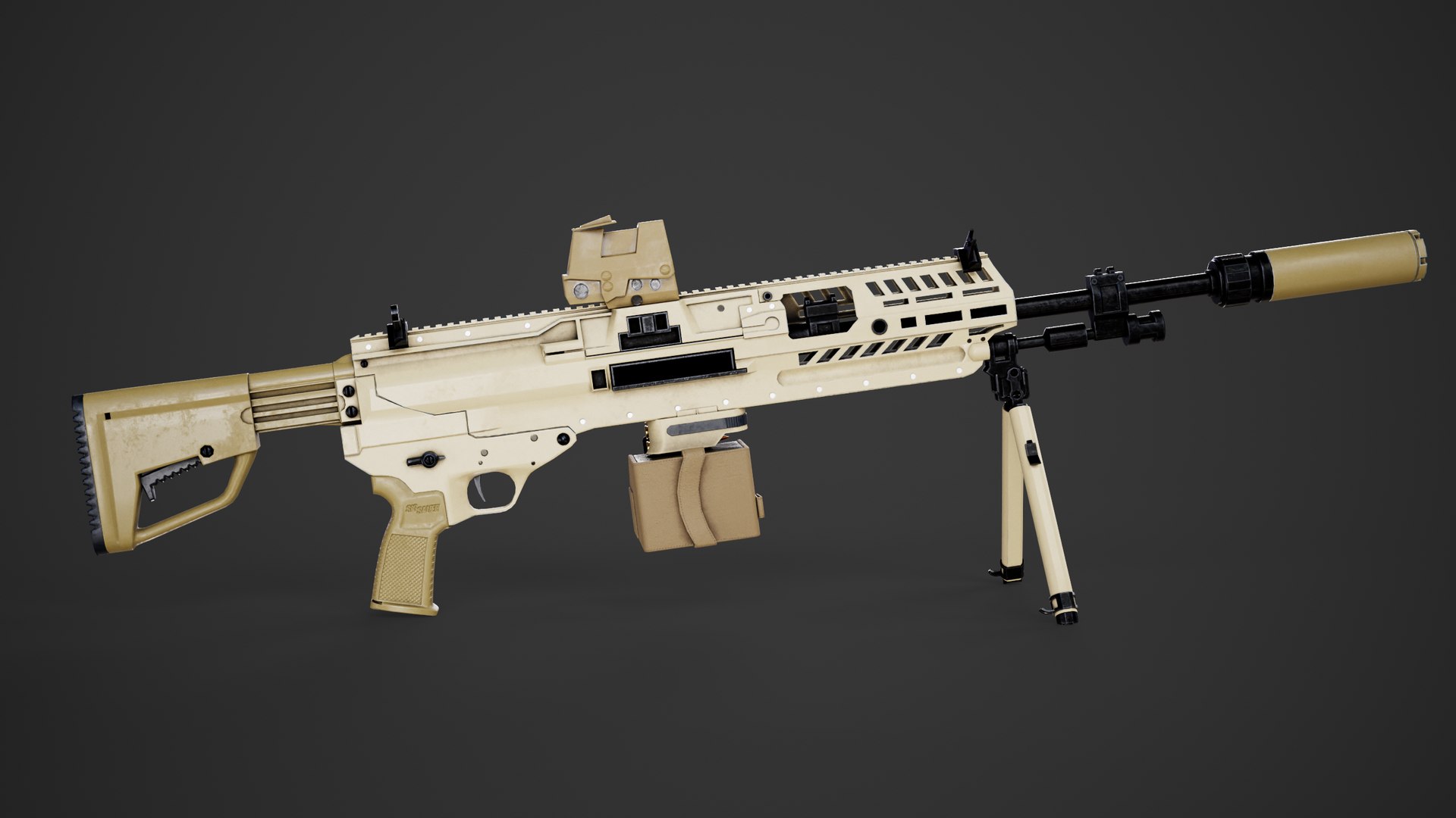 3D SIG Sauer XM250 Machine Gun 2022 Model - TurboSquid 1973067