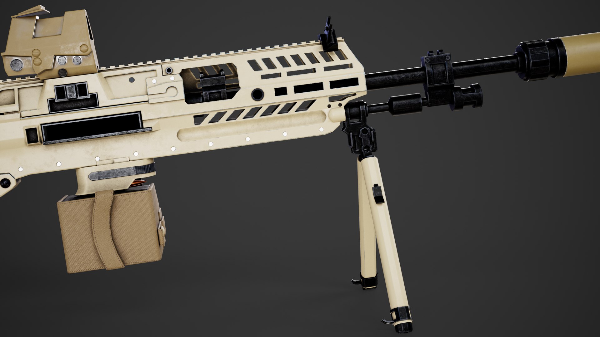 3D SIG Sauer XM250 Machine Gun 2022 Model - TurboSquid 1973067