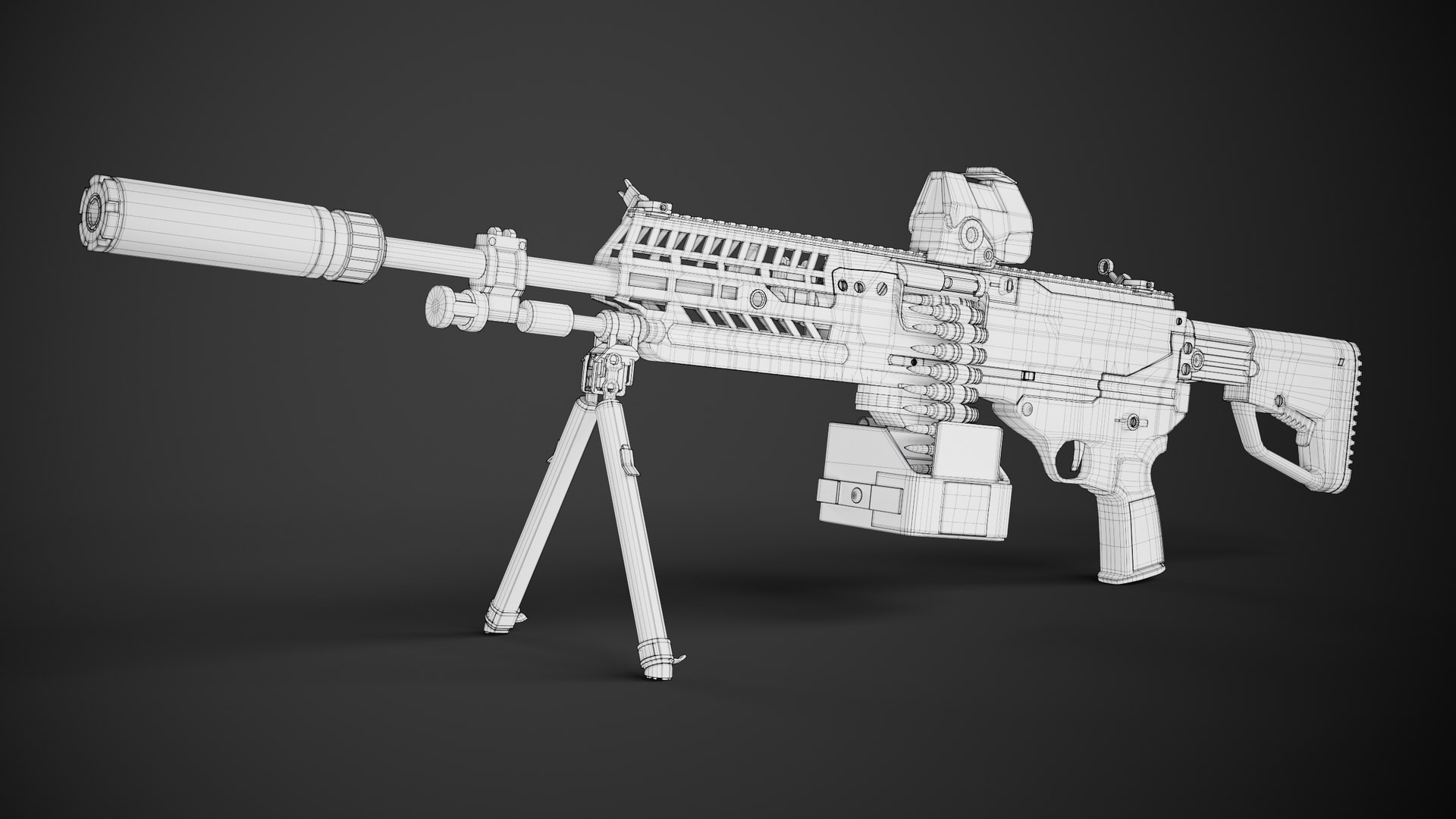3D SIG Sauer XM250 Machine Gun 2022 model - TurboSquid 1973067