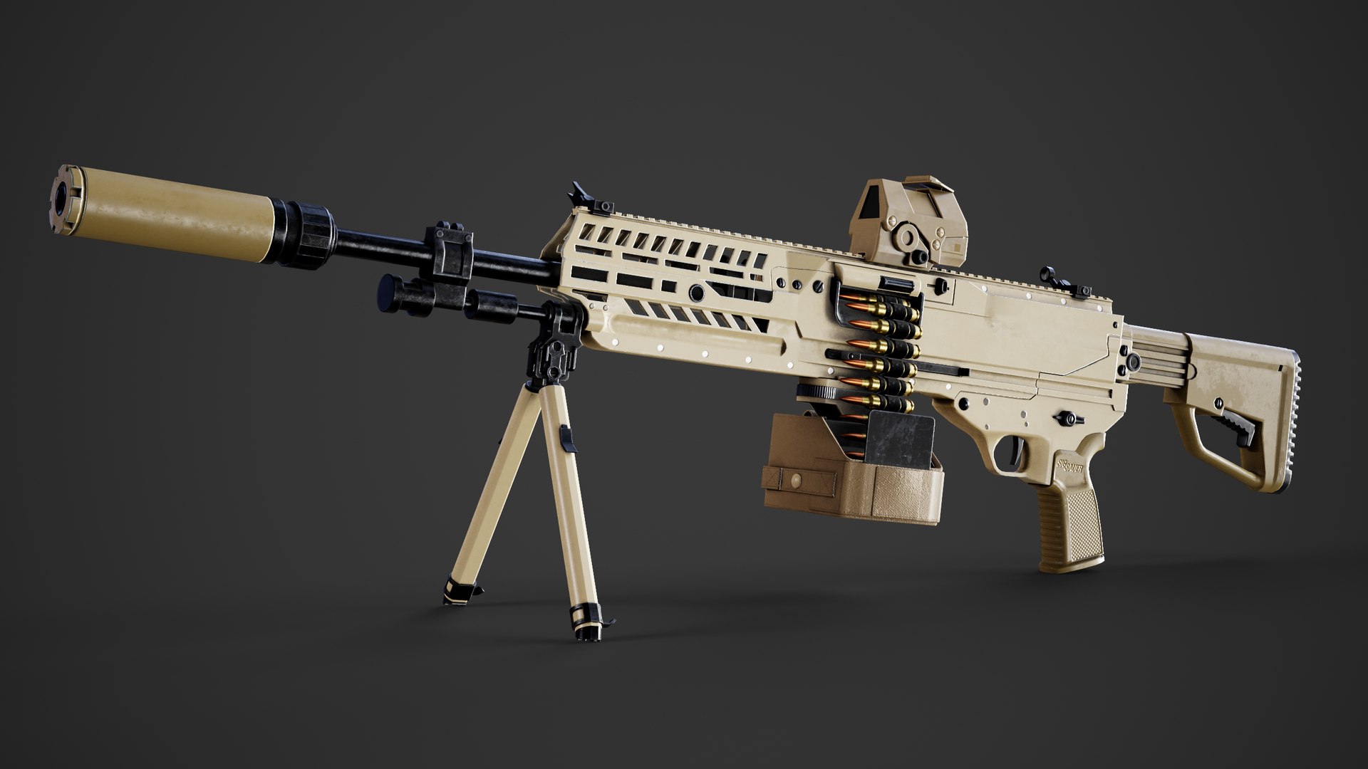 3D SIG Sauer XM250 Machine Gun 2022 Model - TurboSquid 1973067