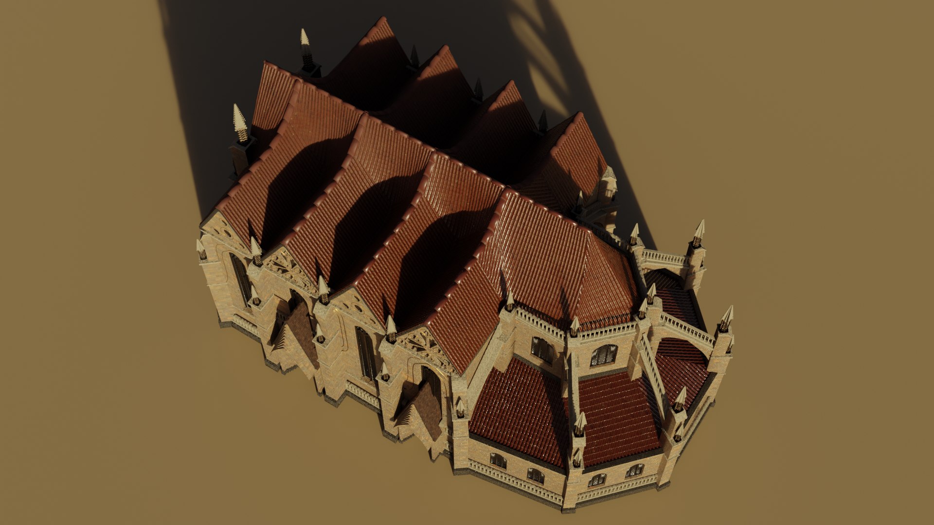 3D Gothic Church Model - TurboSquid 1687813