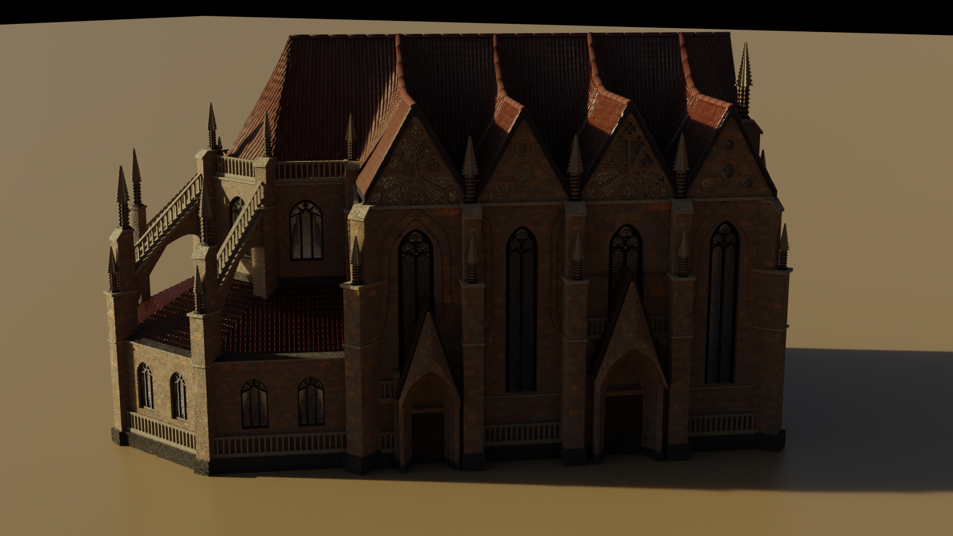 3D Gothic Church Model - TurboSquid 1687813