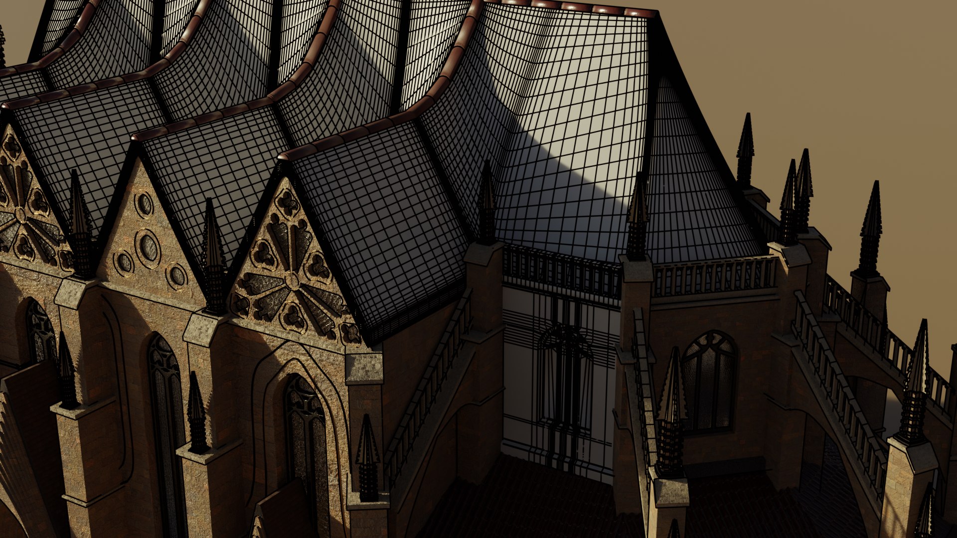 3D Gothic Church Model - TurboSquid 1687813
