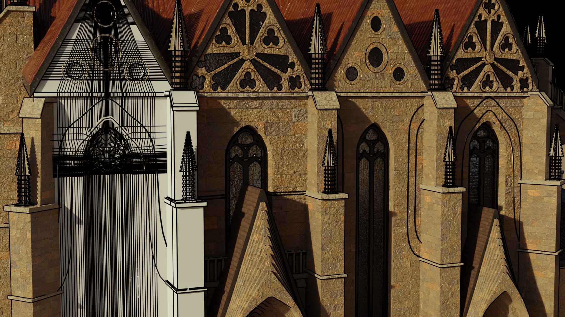 3D Gothic Church Model - TurboSquid 1687813