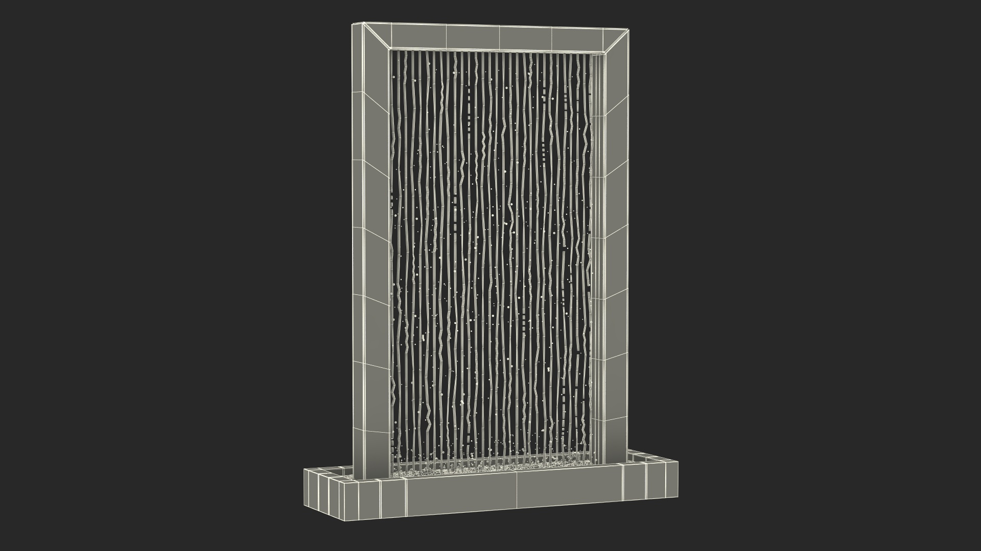 3D Model Modern Fountain Rectangular Black - TurboSquid 2088583