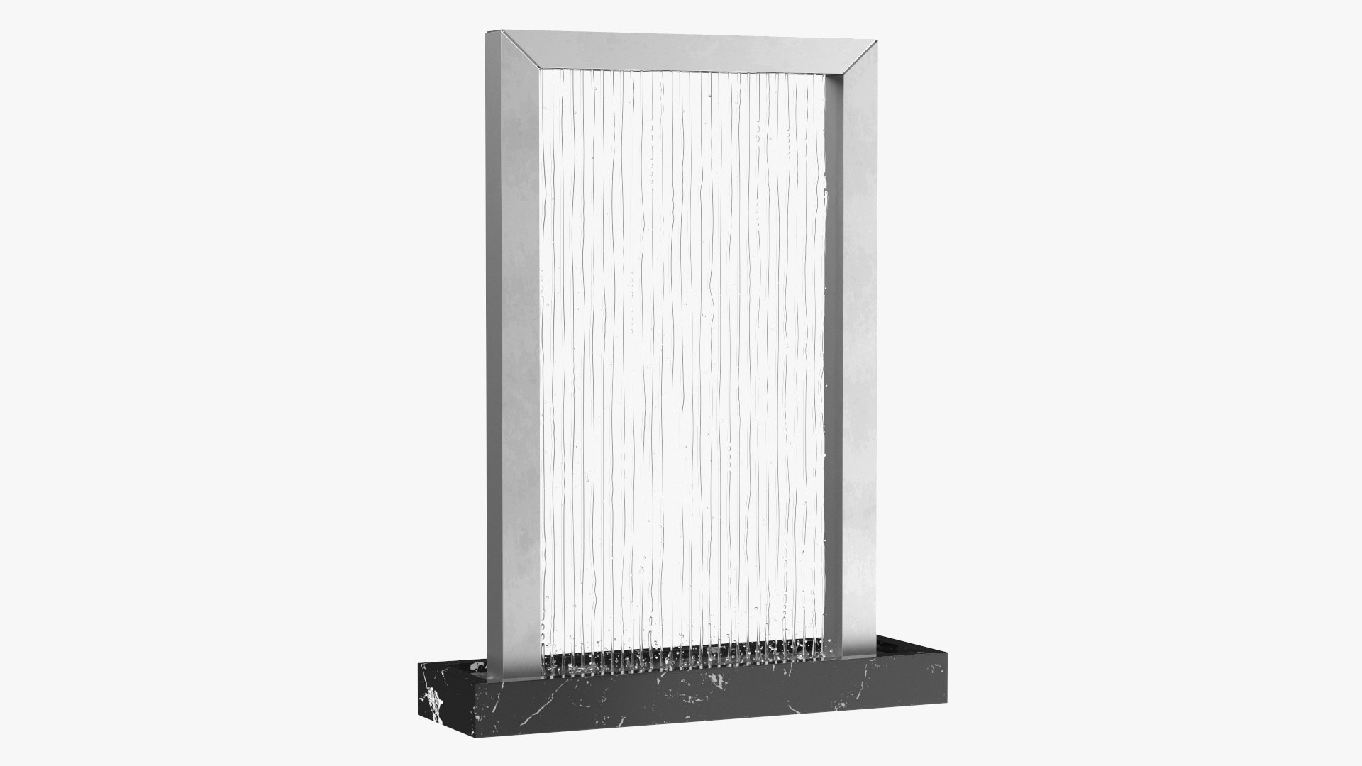 3D Model Modern Fountain Rectangular Black - TurboSquid 2088583