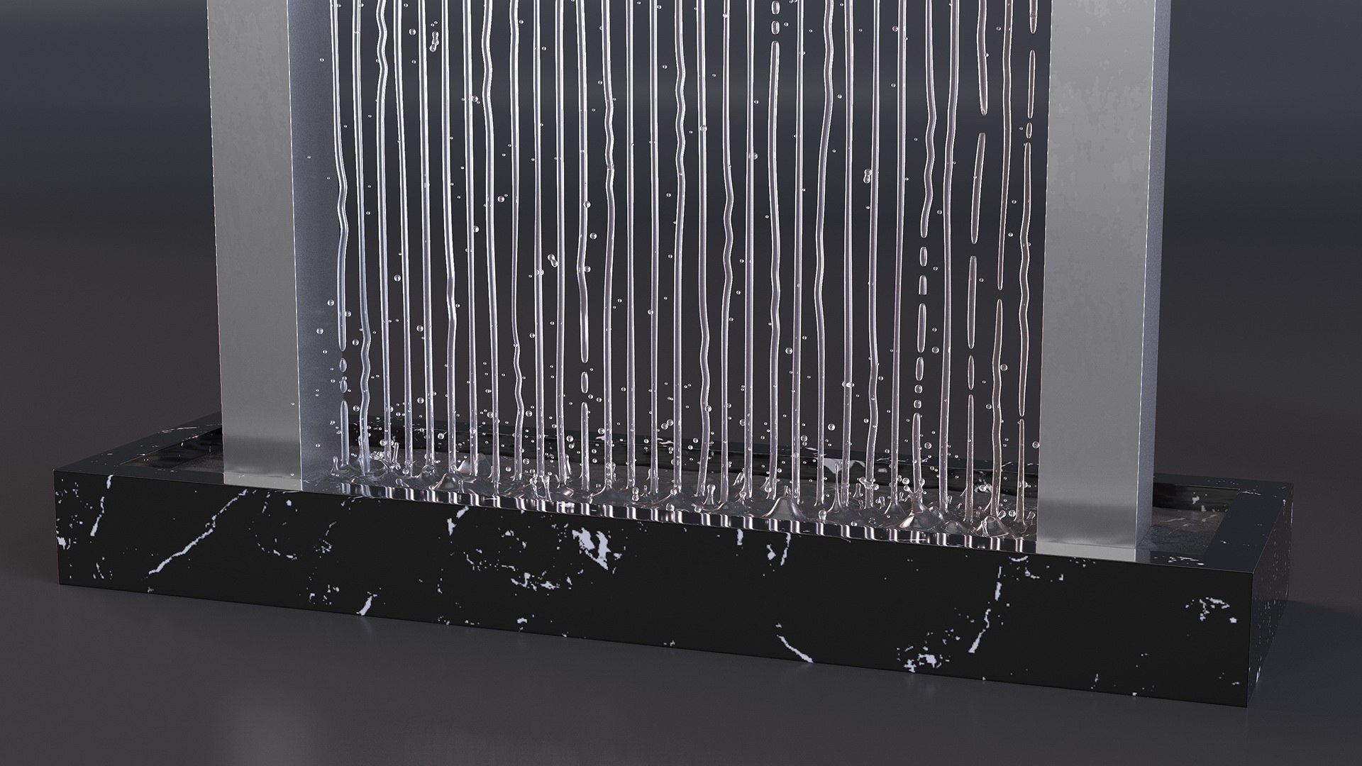 3D Model Modern Fountain Rectangular Black - TurboSquid 2088583