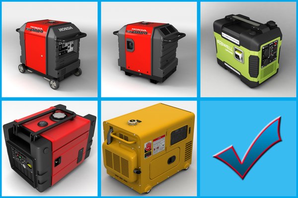 Portable generator model - TurboSquid 1457445