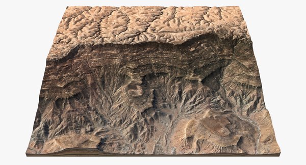 3d mountain terrain model