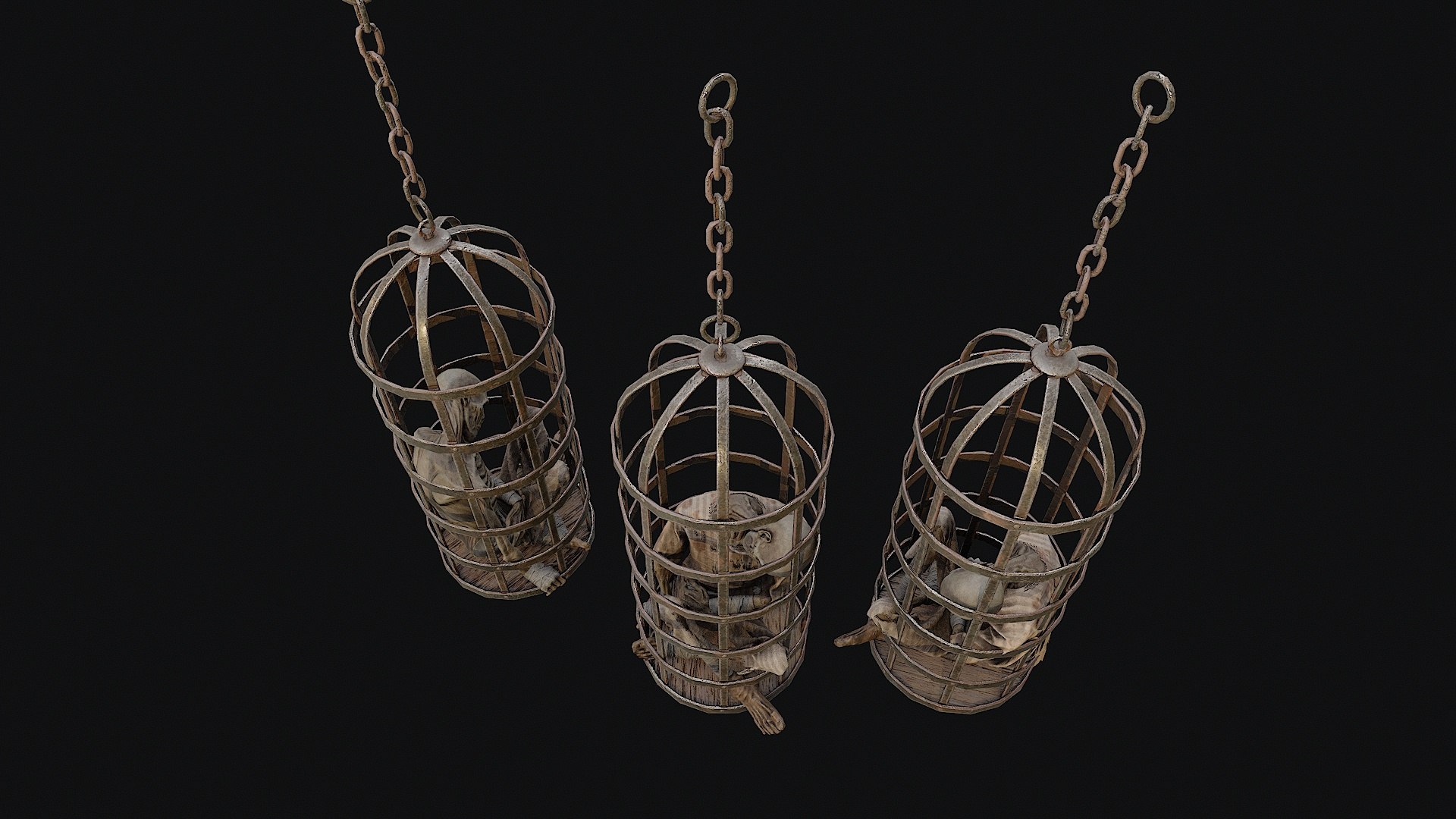 3D Prisoner Corpse In Cage 2 - TurboSquid 2399377