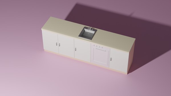 3D model Kitchen counter - TurboSquid 1885502